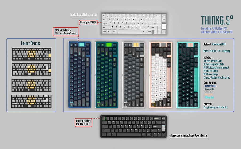 [IC] THINK6.5° — Polycarbonate 65% Keyboard (GB 4/13) - Interest checks ...