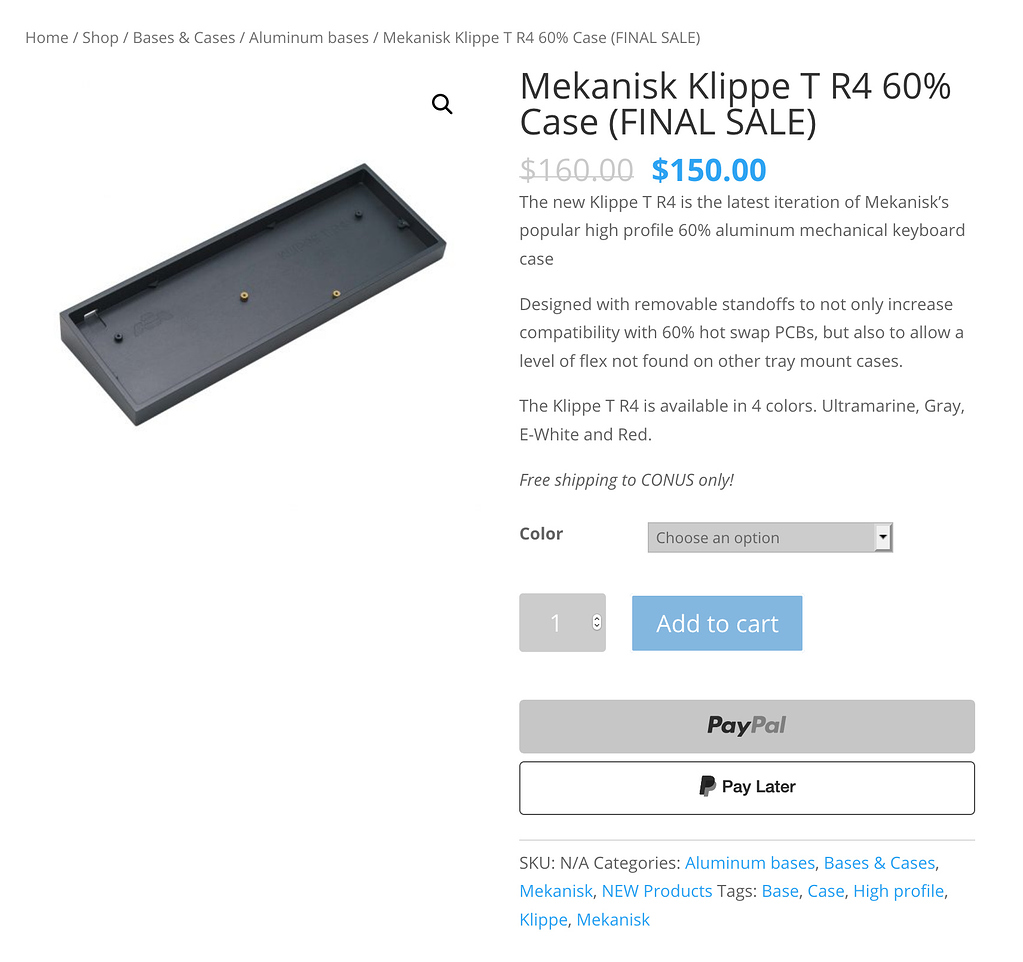 Mekanisk Klippe T R4 60% Case (FINAL SALE) - Sharing fun finds - KeebTalk